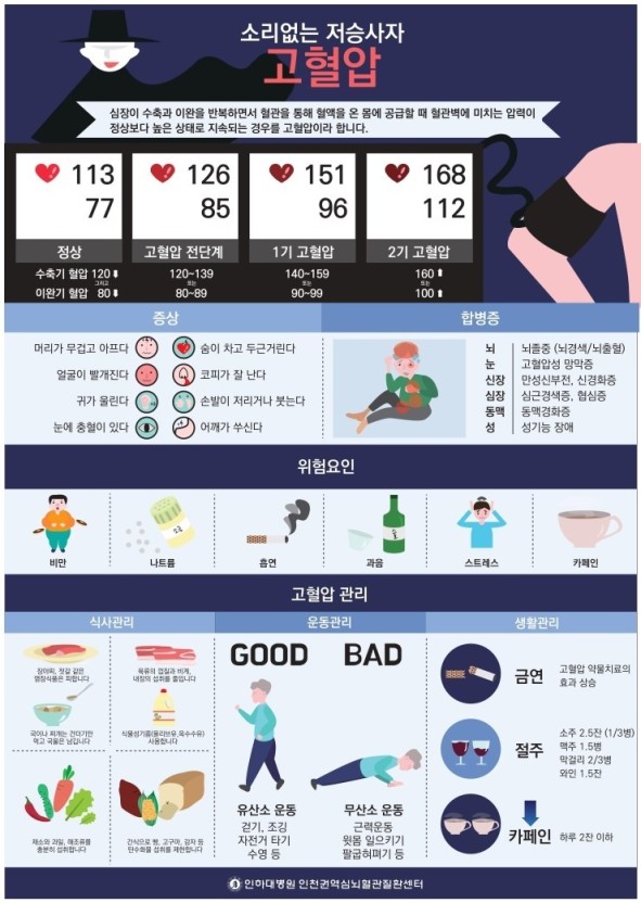 고혈압 인포그래픽 - 스카이파크